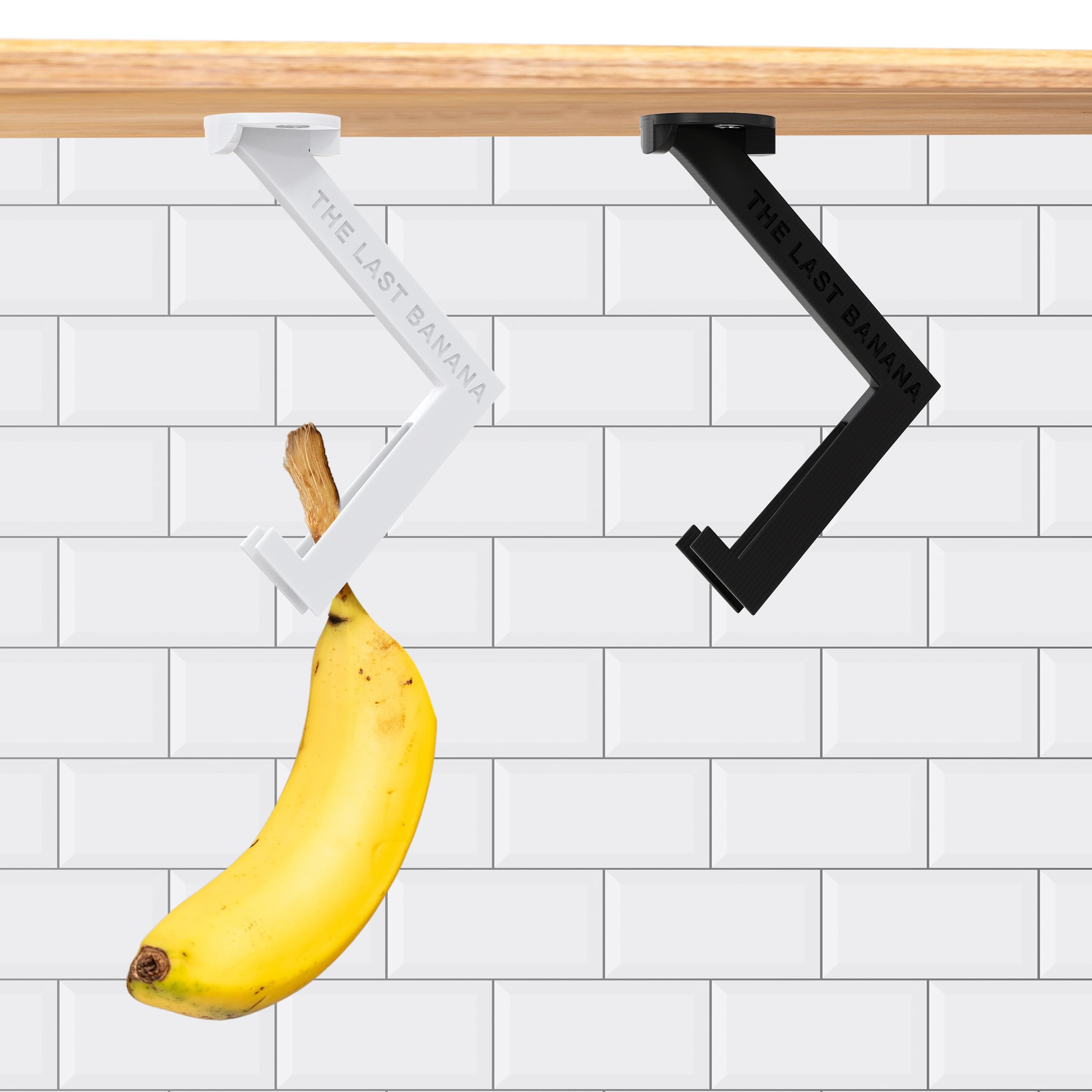 Holds The Last Banana! Under Cabinet/Shelf Banana Hook/Hanger