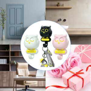 3PCS Owl Key Hooks Cute Decorative Owl Hooks Automatic Open Close Eyes Owl Wall Hook for Hanging Key, Coat, Towels, Scarf, Cloth Bags, Dog Leash, Kawaii Owl Hook for Home Room Office Decor