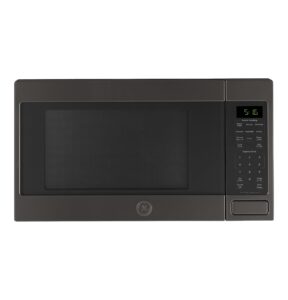 ge gcst16s1wts microwave oven, 1,150-watt 8 auto cooking settings, kitchen essentials for the countertop, dorm room or apartment, child-lock technology 1.6 cu. ft, black stainless