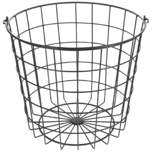 kichvoe iron wire laundry hamper laundry storage basket with handles iron storage basket dirty clothes bin fruit magazine toy organizer for rustic farmhouse decor