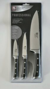 richardson sheffield vulcano professional stainless steel knife set, small, black, r075x2p580k69