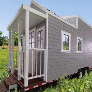 Generic Aluminum Tiny Movable Prefabricated Insulated House with 1 Bathroom, 1-3 bedrooms & 1 Kitchen- Tiny loft House, Mini Caravan,Travel Camper Trailer for Family, Customized