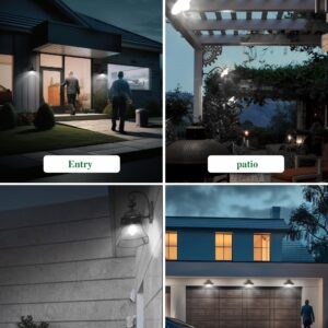 Motion Sensor Light Bulbs Outdoor, 9W (60 Watt Equivalent) 800LM, 4-Pack A19 Security LED Bulb 5000K Daylight White, E26 Motion Activated LED Bulb, for Front Door Porch Garage Basement Hallway