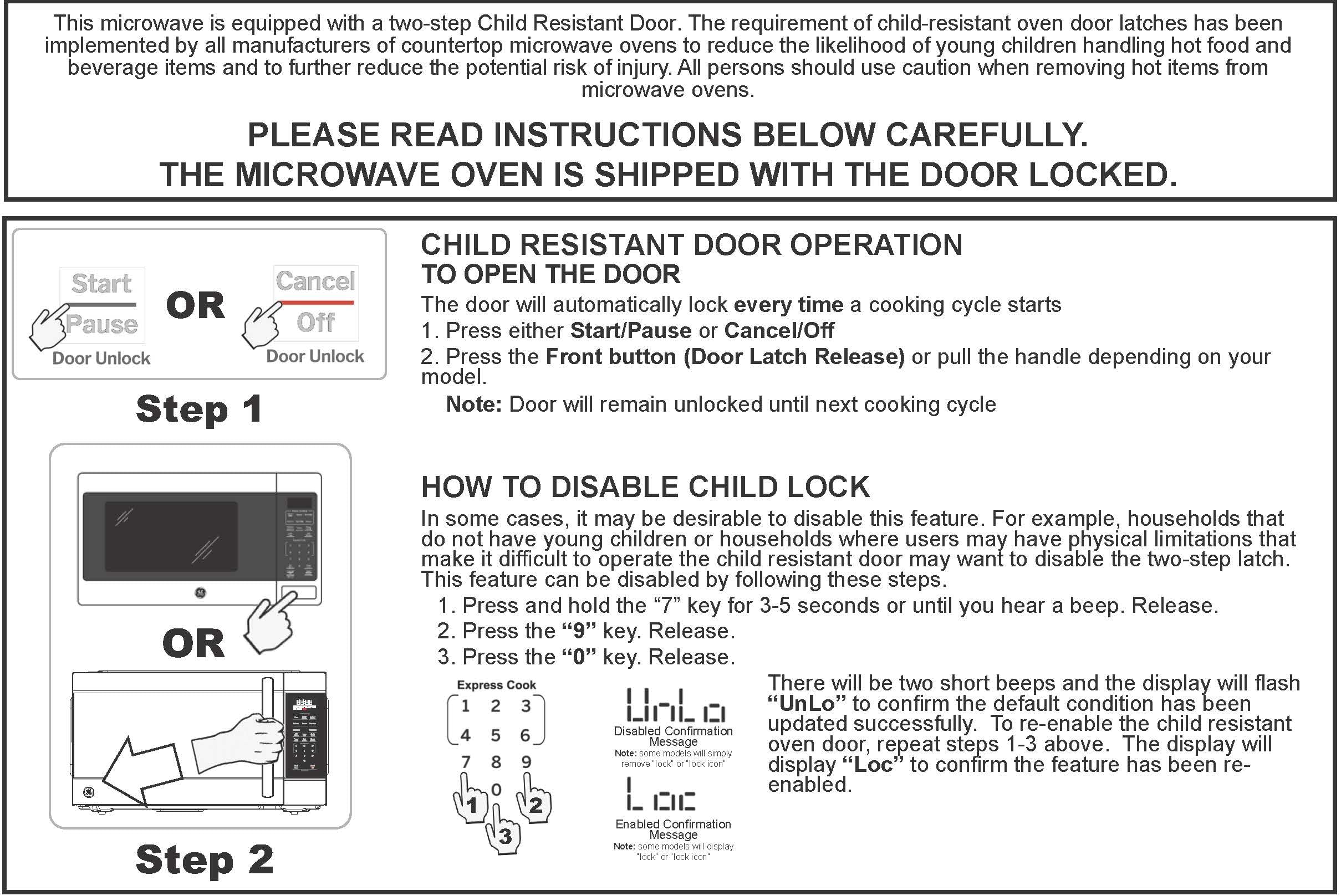 GE GCST14S1WWW Microwave Oven,1,100-watt 7 Auto Cooking Settings, Kitchen Essentials for The Countertop, Dorm Room or Apartment, Child-Lock Technology 1.4 Cu. Ft, White