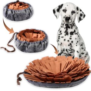 generic snuffle mat for dogs - adjustable snuffle mat for puppies | stress relief dog snuffle mats toy for feeding - sniff mat for dogs - large dog snuffle mat encourages dogs foraging skills (brown)