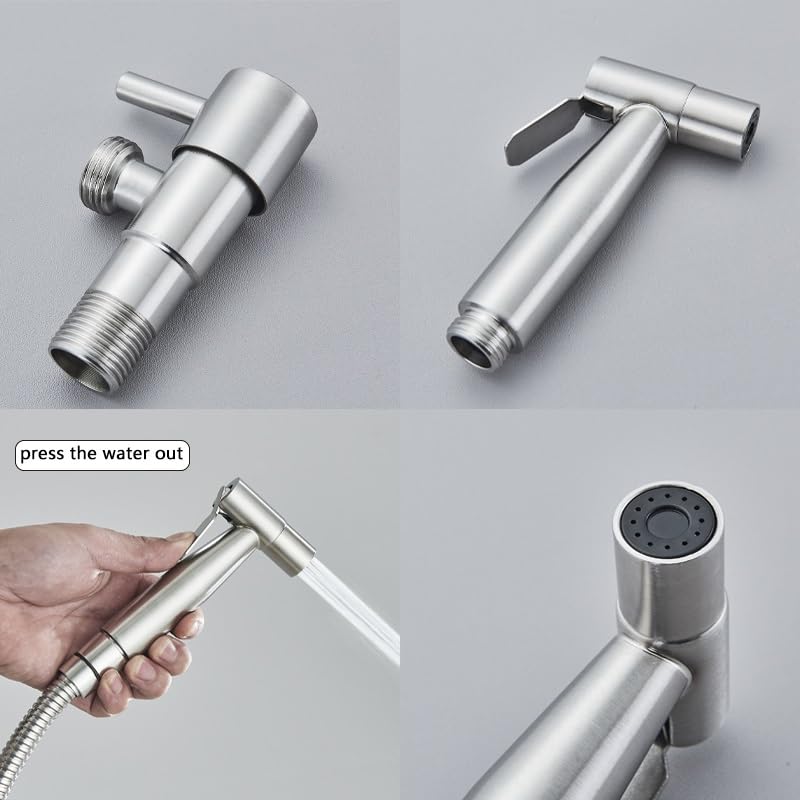 FANCUF Portable Bidet Sprayer Toilet Bidet Faucet Bathroom Shattaf Valve Set Hygienic Shower Faucet, lingsad-0236