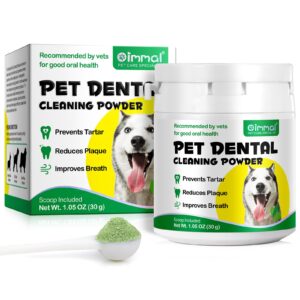 dxffjkvg dog dental powder, dog teeth cleaning powder, dental care for dog teeth breath freshener, plaque & bad breath off powder dog for small, medium and large dog, 30g