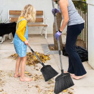 Masthome Outdoor Broom for Floor Cleaning, 56" Heavy Duty Commercial Broom with Hard Bristles,Angle Brooms Heavy Duty Broom for Home Garage Kitchen Office Courtyard Lobby Lawn Concrete