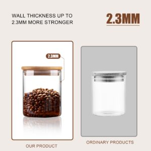 BSDPREF 27oz Glass Food Storage Jars Set of 1, Glass Storage Jars with Airtight Lids Pantry Organization Jar, Spice Jar, Blooming Tea, Coffee and Sugar Container, Small Canister Set for Kitchen