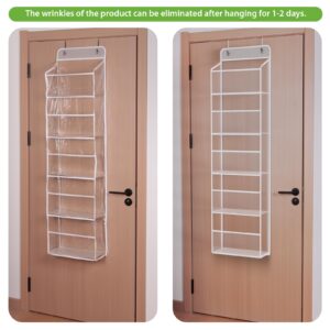 KEEGH Over The Door Organizer Bathroom with Waterproof Pockets, 5 Shelf Over The Door Storage, Behind Door Storage for Bathroom, Closet, Bedroom, Pantry, Nursery