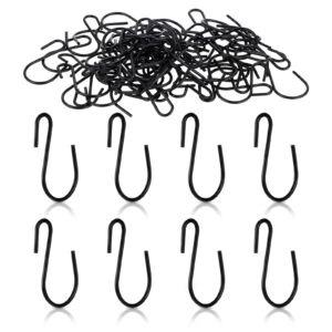 giantree 60pcs mini s hooks, 1 inch small s hooks for hanging small metal hooks s hooks black, s shaped mini hooks for diy crafts jewellery hanging key chain and name plate(black)