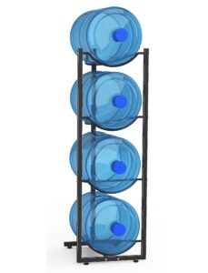 mylolf 3&5 gallon water jug holder: 3 4 5 6 tier storage 5 gallon coller water bottle rack - 5 gal stackage container organizer stand for home kitchen garage（4 tier）