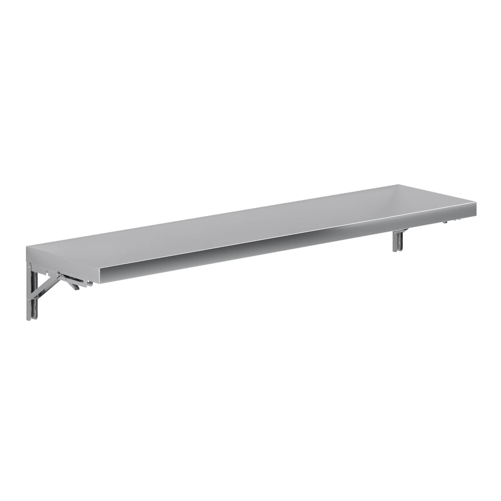 AmGood Stainless Steel Folding Wall Shelf | NSF Certified | Food Truck | Kitchen, Restaurant, Garage, Laundry, Utility Room (48" Long X 12" Deep)