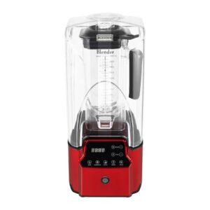 fturepac 2200w commercial professional blender w/shield quiet sound enclosure timer,smoothie blender with intelligent touch button and clear led screen