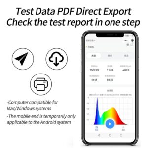 Handheld Spectrometer 380-780nm Color Illuminometer CCT CRI Lux Tester Illuminometer Photography Photometer