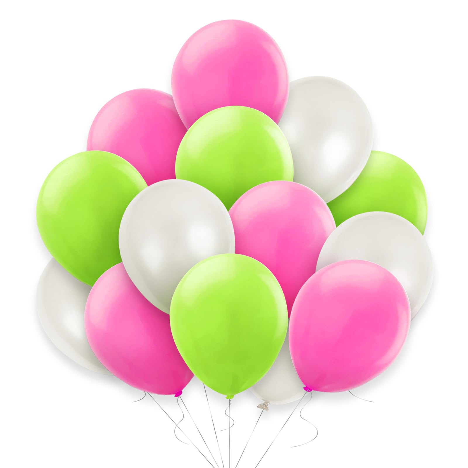 30pcs 12'' Fruit Green Balloons Dark Pink Balloons Pearl White Latex Balloon Bouquet For Birthday Baby Shower Bridal Christening Supplies Celebration Graduation銝沙airy Spring Party Decoration