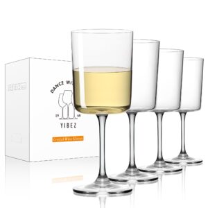 yibez wine glasses, set of 4 crystal wine glasses, 12 oz white wine glasses, housewarming/wedding gifts