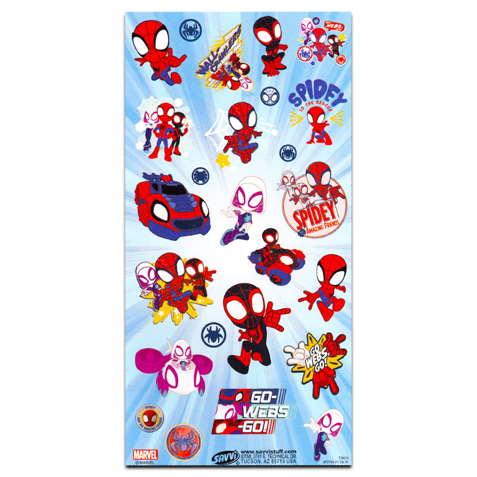 Spidey and Friends Throw Blanket for Toddlers - Spidey and Friends Blanket for Boys Bundle Includes 40" x 50" Spidey Throw Blanket Plus Create-A-Face Sticker Book, More | Spiderman Blanket for Boys