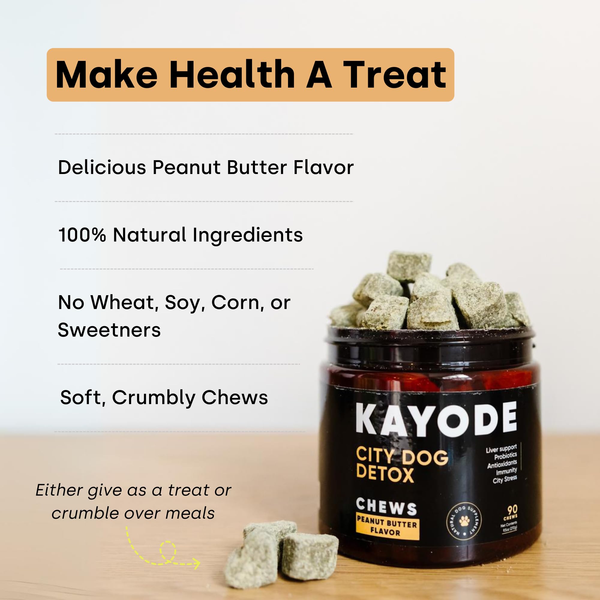 Kayode Dog Detox - Dog Liver Supplement & Immune Defense. with Milk Thistle for Dogs. Help Detoxify Liver, Reduce Inflammation & Improve Gut Health. 1 BIl CFU Probiotics, Omega Oil, & Bee Pollen.