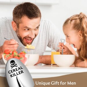 Funny Christmas Gifts for Men Stocking Stuffers, Mens Birthday Gifts for Him, Boyfriend, Husband, Unique Gifts for Dad, Grandpa, Gag Gifts Cereal Killer Spoon