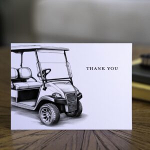 Golf Thank You Cards - Stationary Set - 24 Cards with Envelopes - Gifts for Golfers (Thank You Version)