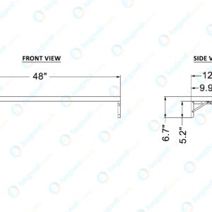 AmGood Stainless Steel Folding Wall Shelf | NSF Certified | Food Truck | Kitchen, Restaurant, Garage, Laundry, Utility Room (48" Long X 12" Deep)