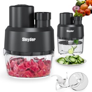 mini food processors 4 cup,electric food chopper,small meat grinder with 2 bowls,2 speed & 2 different function blades for vegetable, meat, nuts,functions for mincing, dicing, shredding,slicing