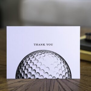 Golf Thank You Cards - Stationary Set - 24 Cards with Envelopes - Gifts for Golfers (Thank You Version)