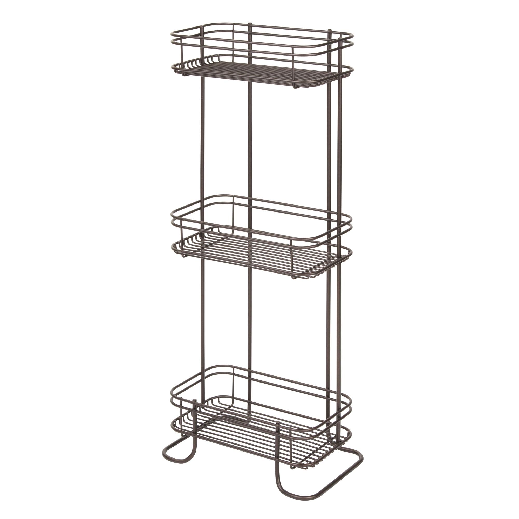 iDesign 3-Tier Bathroom Shelf, Matte Black