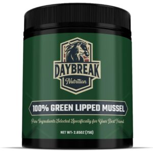 pure green lipped mussel powder for dogs and cats - 100% new zealand green lipped mussels - anti inflammatory supplement & vitamins to help your pet deal with arthritis, joint pain relief - 75 grams