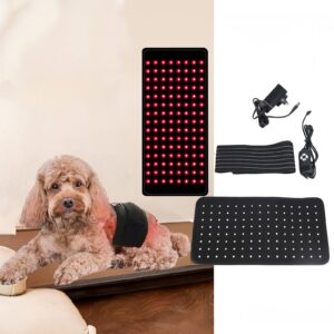 manon rosa red infrared light therapy belt pets: portable wearable device for tissue repair relieving sciatica joint back pain in small medium large dogs cats (small,60 lamp beads)