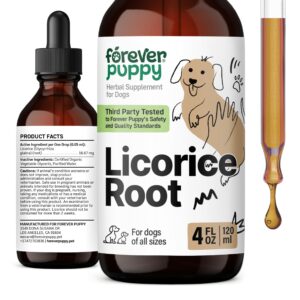 licorice root drops for dogs - supplements for lung cleanse & detox - licorice root liquid extract for small, medium & large dogs - respiratory lung health drops - dog food supplements for lungs 4 oz