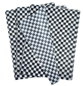 munilail 100 sheets checkered tissue paper 14 x 20 inches black and white tissue paper for gift bags bulk race car wrapping paper gift paper tissue for birthday gift packing crafts