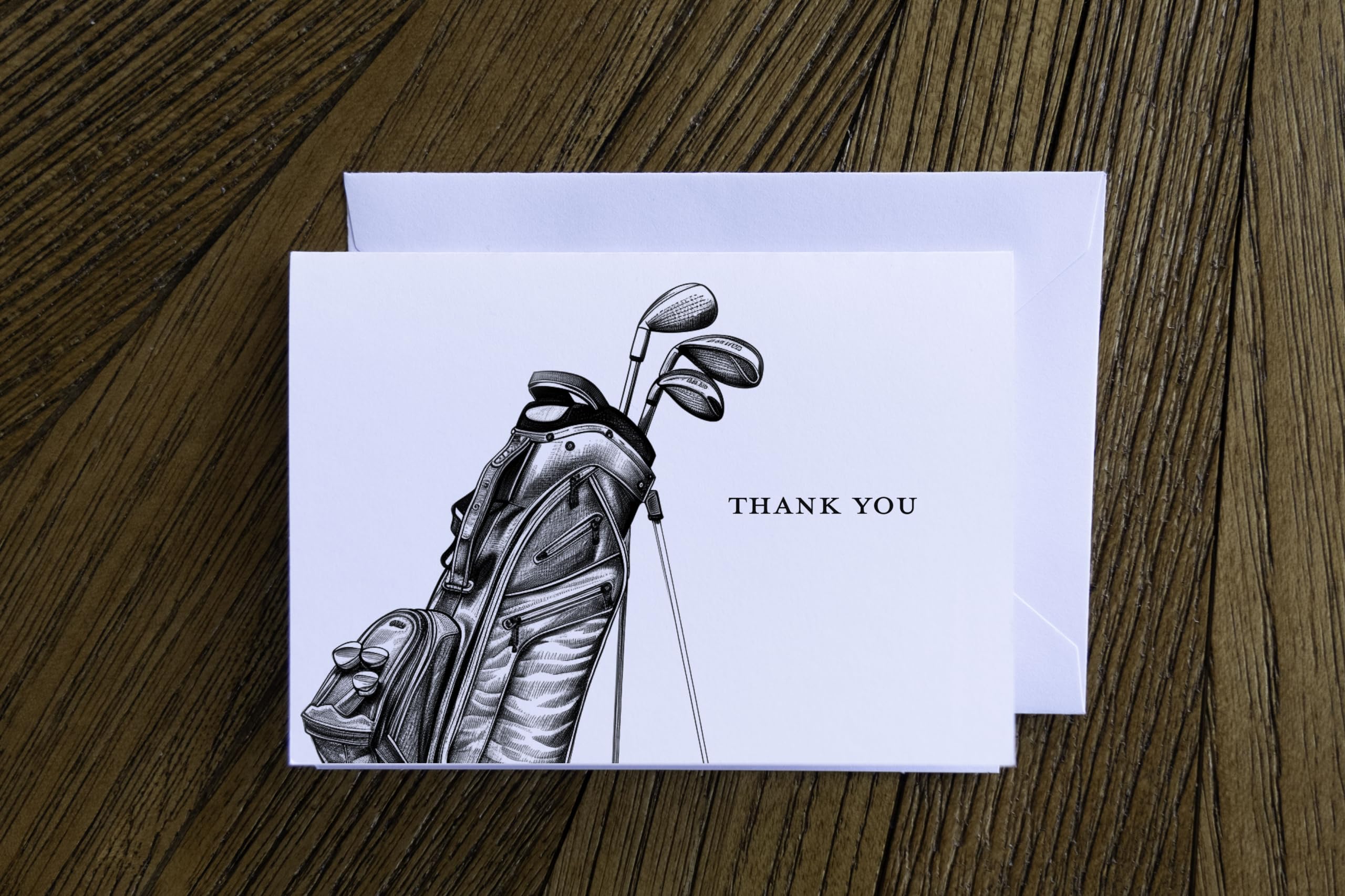 Golf Thank You Cards - Stationary Set - 24 Cards with Envelopes - Gifts for Golfers (Thank You Version)