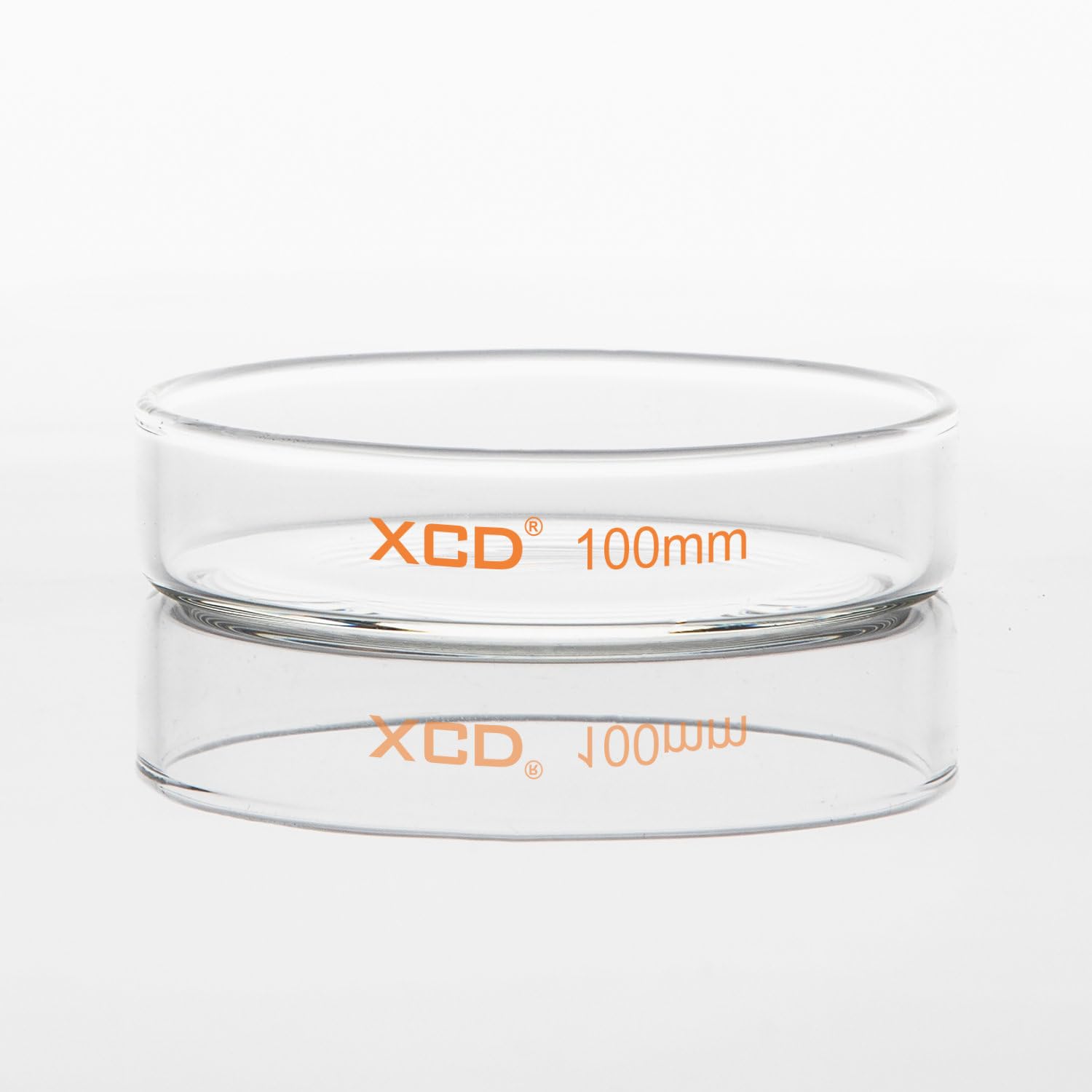 XCD Glass Petri Dishes, 10 Pack Borosilicate Glass Cell Culture Dishes Autoclavable Lab Dishes with Clear Lid for Laboratory Use, 100x20 mm