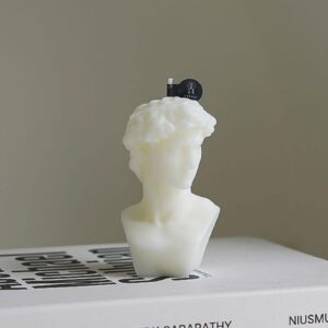 David Bust Statue Candle - Soy Scented Candles Aroma Soy Wax Candle Handmade Aesthetic Candle for Home Wedding Photo Prop Decor,Prefect for Meditation Stress Relief Mood Boosting Bath