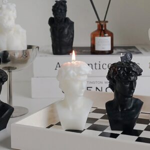 David Bust Statue Candle - Soy Scented Candles Aroma Soy Wax Candle Handmade Aesthetic Candle for Home Wedding Photo Prop Decor,Prefect for Meditation Stress Relief Mood Boosting Bath