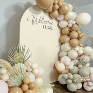 Neutral Balloon Boho Nude Double Stuffed Beige Cream Tan Balloons Balloon Garland Blush Ivory White Sand Balloon Arch Kit for Baby Shower Gender Reveal Bridal Shower Birthday Wedding Party Decorations