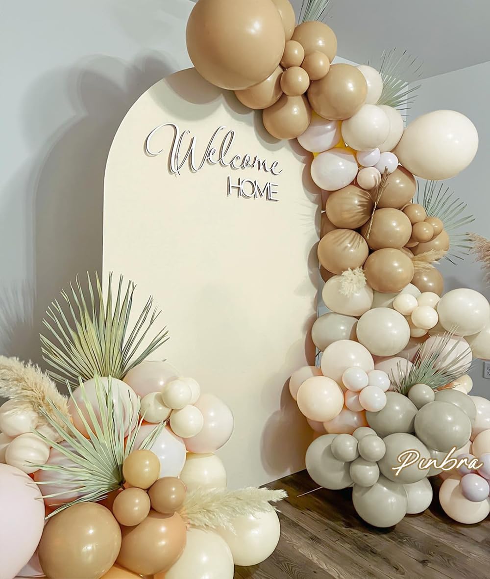 Neutral Balloon Boho Nude Double Stuffed Beige Cream Tan Balloons Balloon Garland Blush Ivory White Sand Balloon Arch Kit for Baby Shower Gender Reveal Bridal Shower Birthday Wedding Party Decorations