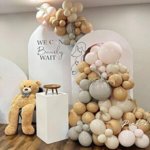 Neutral Balloon Boho Nude Double Stuffed Beige Cream Tan Balloons Balloon Garland Blush Ivory White Sand Balloon Arch Kit for Baby Shower Gender Reveal Bridal Shower Birthday Wedding Party Decorations