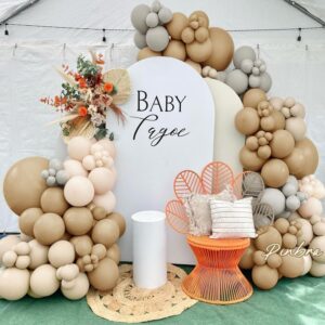 Neutral Balloon Boho Nude Double Stuffed Beige Cream Tan Balloons Balloon Garland Blush Ivory White Sand Balloon Arch Kit for Baby Shower Gender Reveal Bridal Shower Birthday Wedding Party Decorations