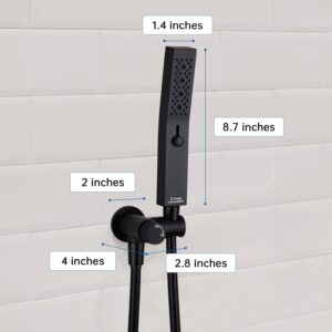 G-Promise All Metal Handheld Shower Set with 3-Function Shower Wand, included Handheld Holder to Control Shower Wand on/off Switch and 70 Inch Tangle-Free Stainless Steel Hose