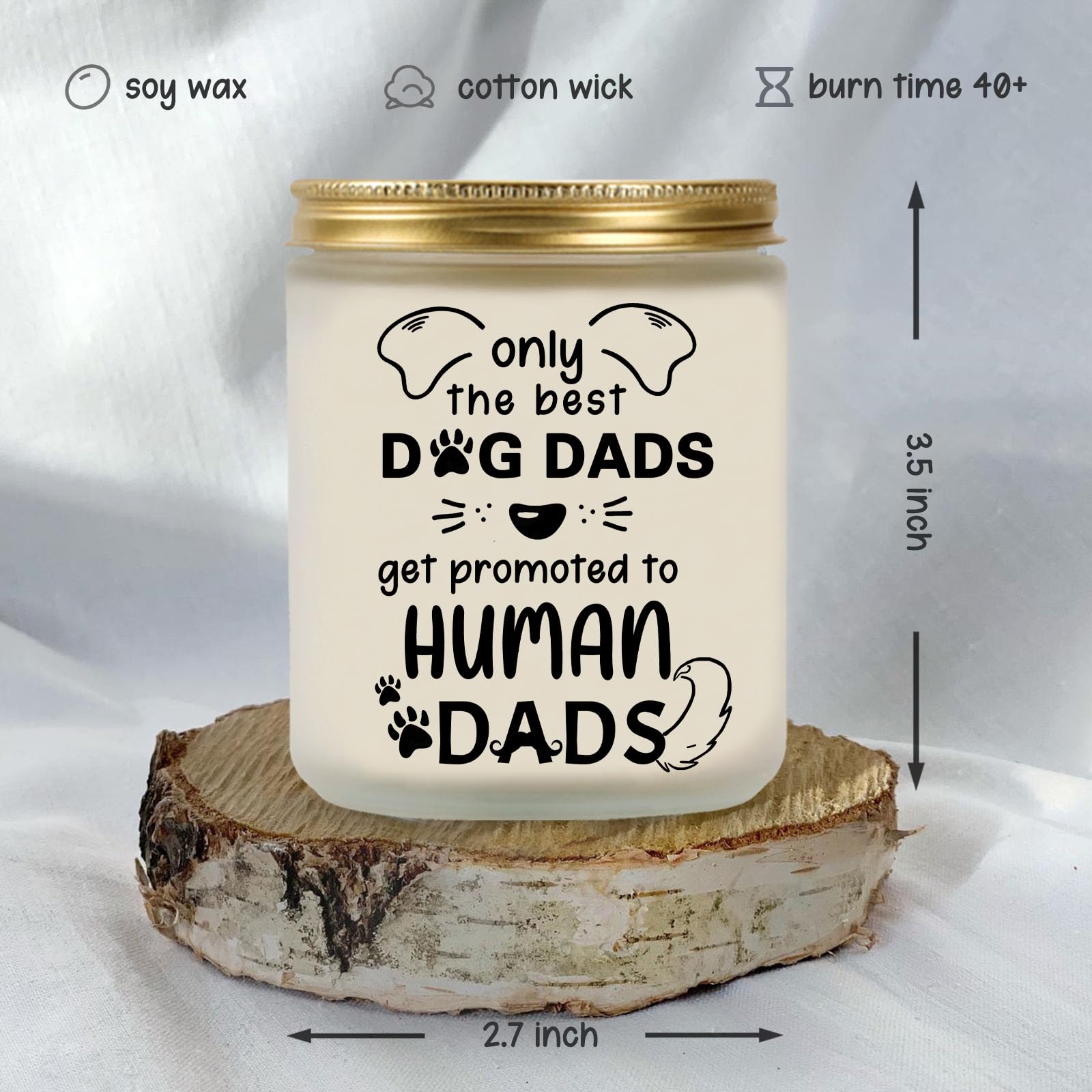 Gifts for New Dad, Candle for New Dad, Dad to Be Gifts for Fathers Day, First Time Dad Gifts, Birthday Candle Gift for Dad to be, Dad Dog Print Lavender Scented Candle Gift