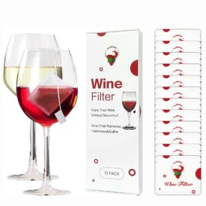 wine filters wine wand, the wand wine purifier, remove histamines and sulfite,the wand wine filter,prevent wine sensitivities(pack of 12)