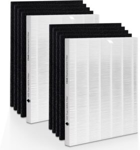 aneedmore c545 replacement filter for winix s air purifier. 2 true hepa(h13) filter + 8 activated carbon filters，part no. 1712-0096-00 and 2522-0058-00