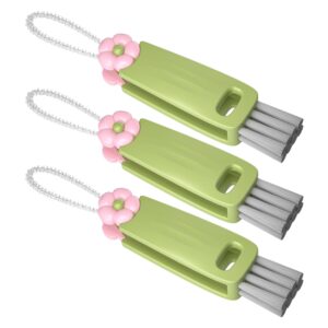 3 in 1 cup lid gap cleaning brush set, multifunctional bottle cleaning brush, cup lid gap cleaner, home kitchen crevice cleaning brush tools (green)