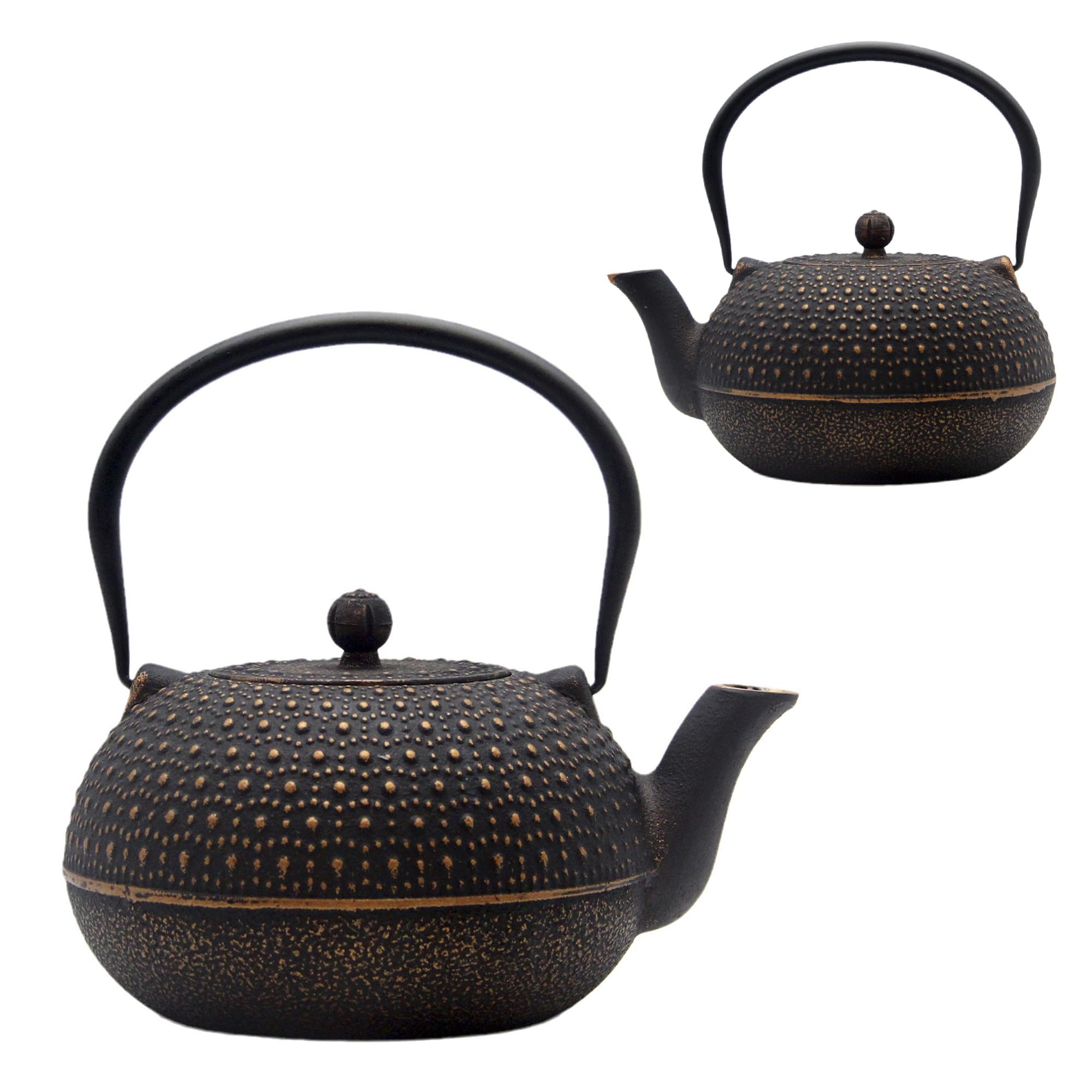 60.9oz Large Cast Iron Teapot for Stovetop Safe, 6 Cup Tea Kettle, Japanese Style Cast Iron Teapot with Stainless Steel Infuser for Loose Tea, Suitable for All Heat Sources(1.7QT/1.8L)