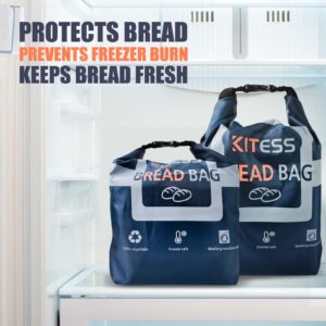 Bread Bags for Homemade Bread - 2 Packs Reusable Bread Bag to Keep Fresh, Sourdough Bread Bags for Bread Storage，Bread Container for Freezer Food Storage