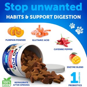 Canine No Poo Soft Chewables - No Poo Probiotic Supplement for Dogs - Digestive Support & Immune Function