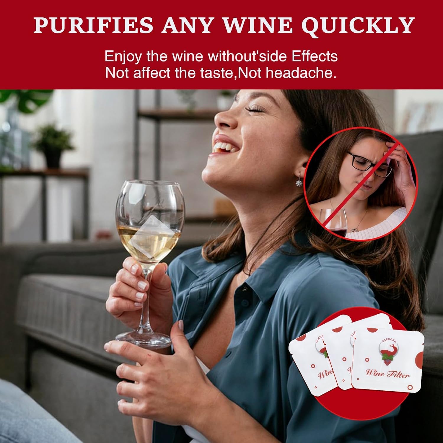 Wine Filters Wine Wand, the Wand Wine Purifier, Remove Histamines and Sulfite,the Wand Wine Filter,Prevent Wine Sensitivities(Pack of 12)